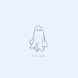 Small Ghost Semi-permanent 2-week Tattoo set of 2 - Etsy