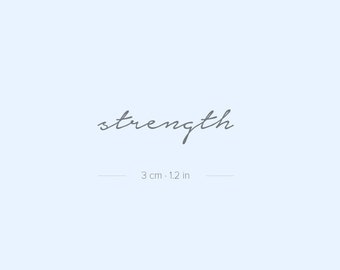 Cursive Strength Word