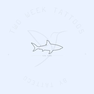 Shark Semi-permanent 2-week Tattoo (set of 2) - Etsy