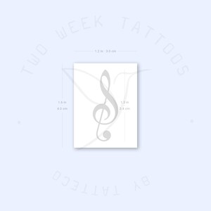 Treble Clef Semi-permanent Tattoo (set of 2) - Etsy