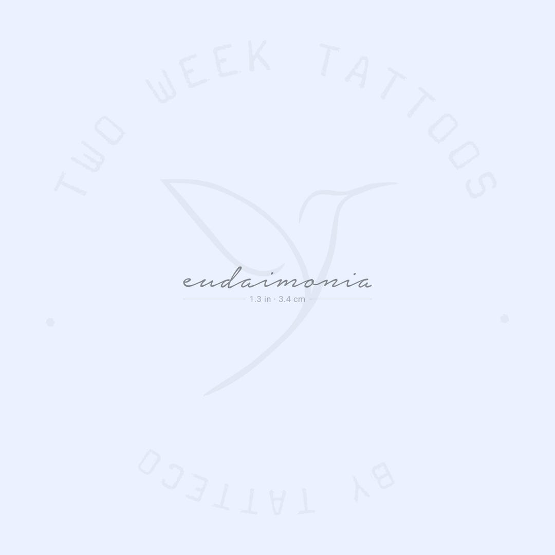 Eudaimonia Semi-permanent Tattoo (set of 2) - Etsy