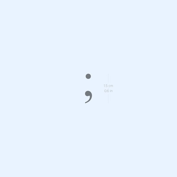 Semicolon Tattoo - Etsy
