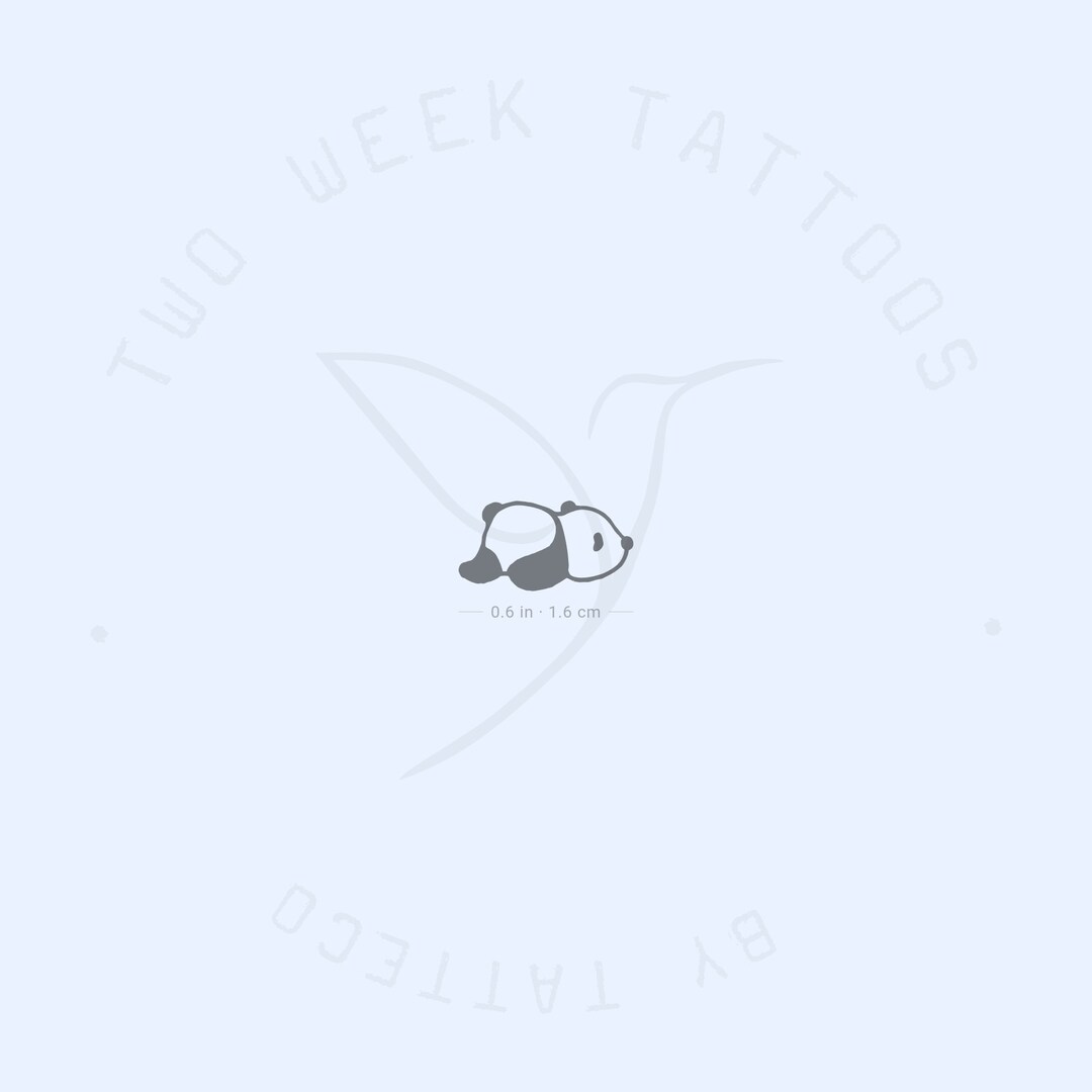 Tired Panda Semi-permanent Tattoo (set of 2) - Etsy