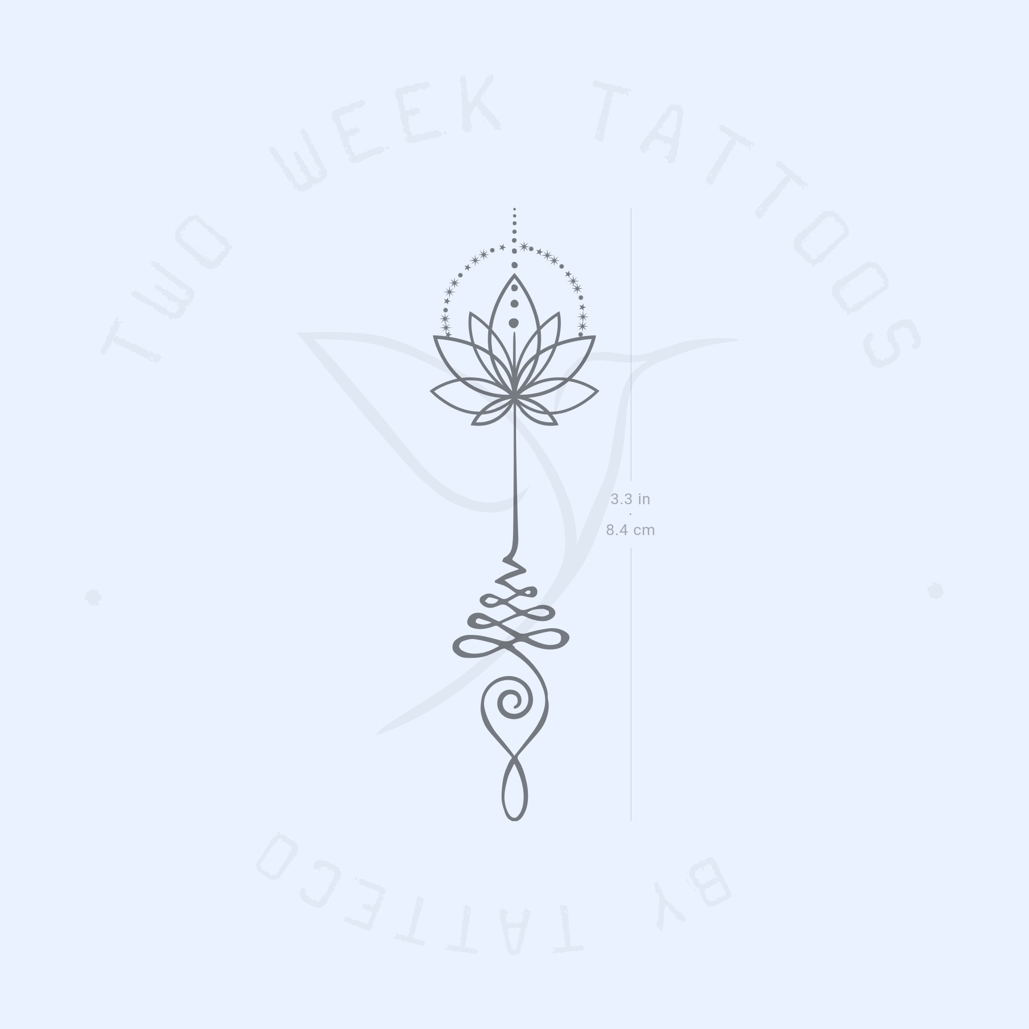 Lotus Unalome Semi-Permanent Tattoo (2er Set) - Etsy.de