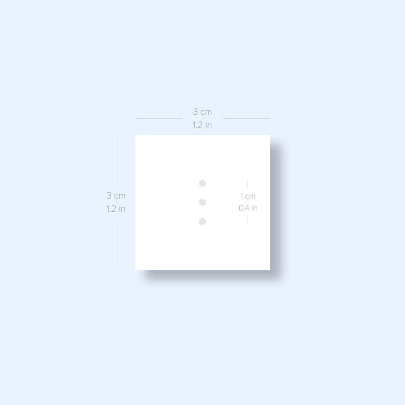 Three Tiny Dots Semi-permanent 2-week Tattoo set of 2 - Etsy