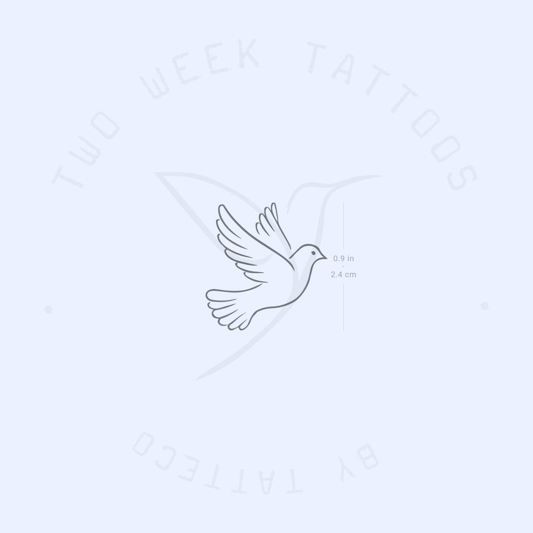 White Dove Semi-permanent Tattoo (set of 2) - Etsy