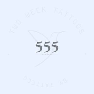555 Semi-permanent Tattoo (set of 2) - Etsy