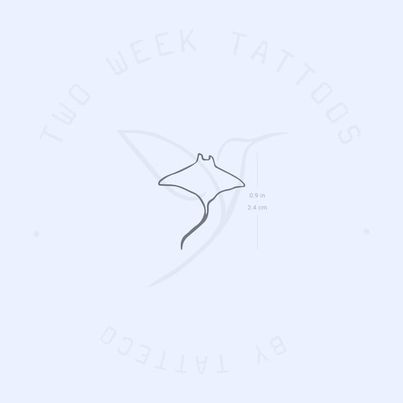 Manta ray line tattoo | Orangetattooshop.com