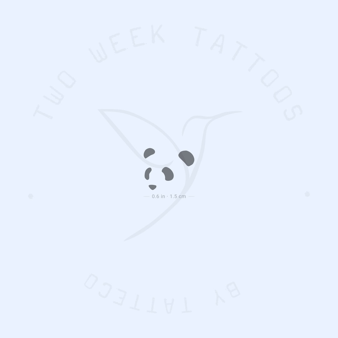 Panda Bear Face Semi-permanent Tattoo (set of 2) - Etsy