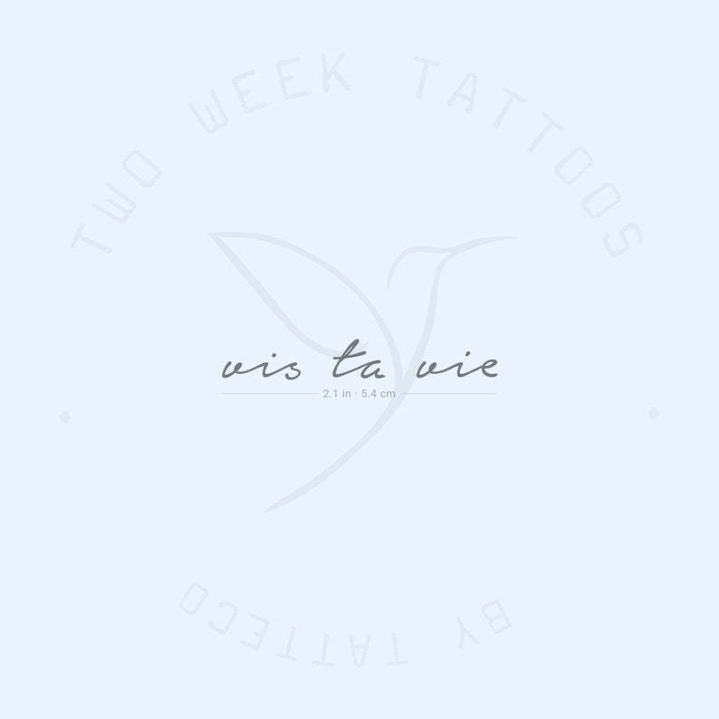 Vis Ta Vie Semi-permanent Tattoo set of 2 - Etsy