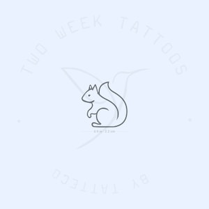 Squirrel Semi-permanent Tattoo (set of 2) - Etsy