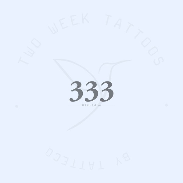 333 Tattoo - Etsy