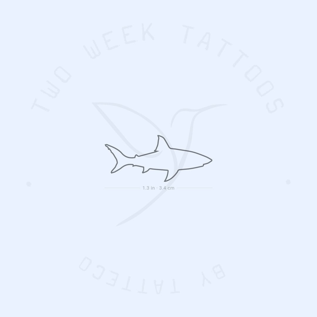 Shark Semi-permanent 2-week Tattoo (set of 2) - Etsy