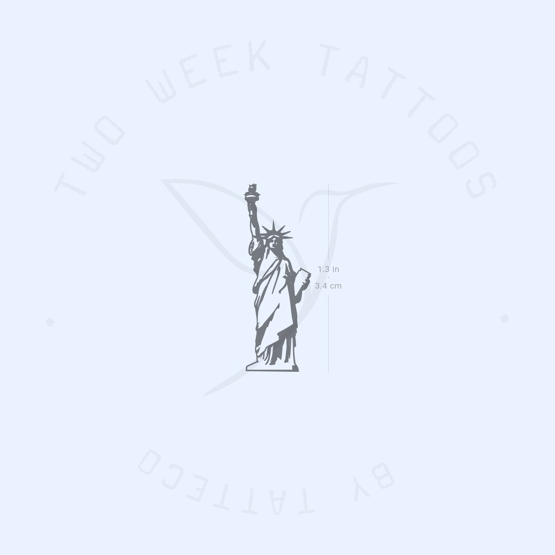 Statue of Liberty Semi-permanent Tattoo set of 2 - Etsy