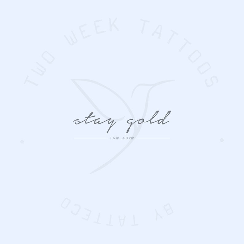 Stay Gold Semi-permanent Tattoo (set of 2) - Etsy