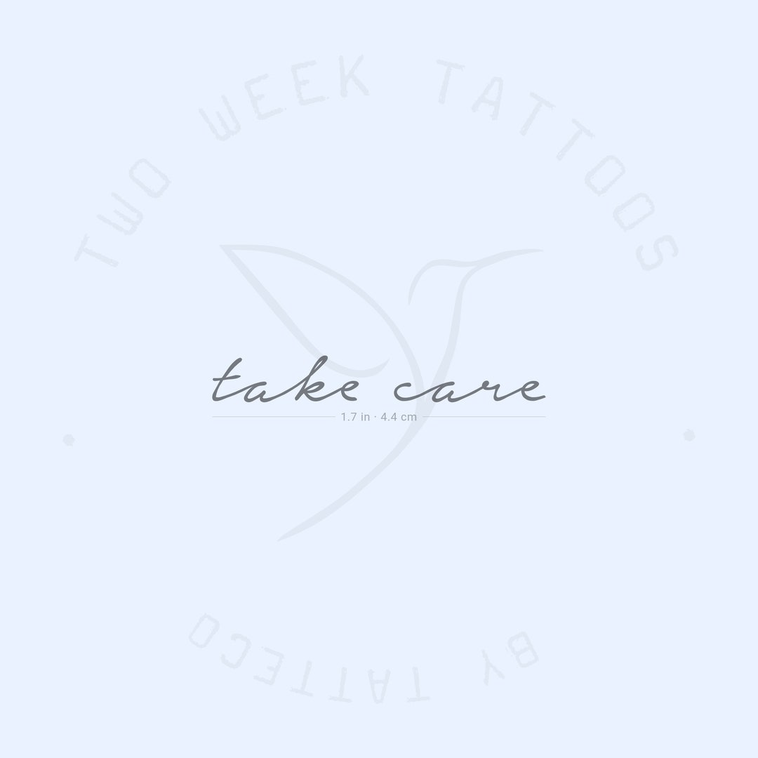 Take Care Semi-permanent Tattoo set of 2 - Etsy