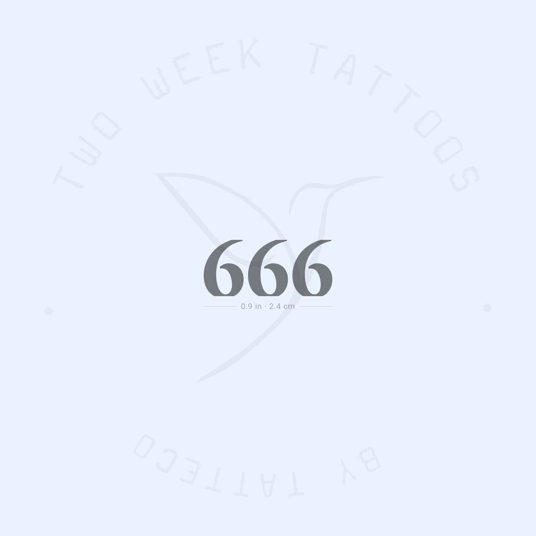 666 Semi-permanent Tattoo (set of 2) - Etsy