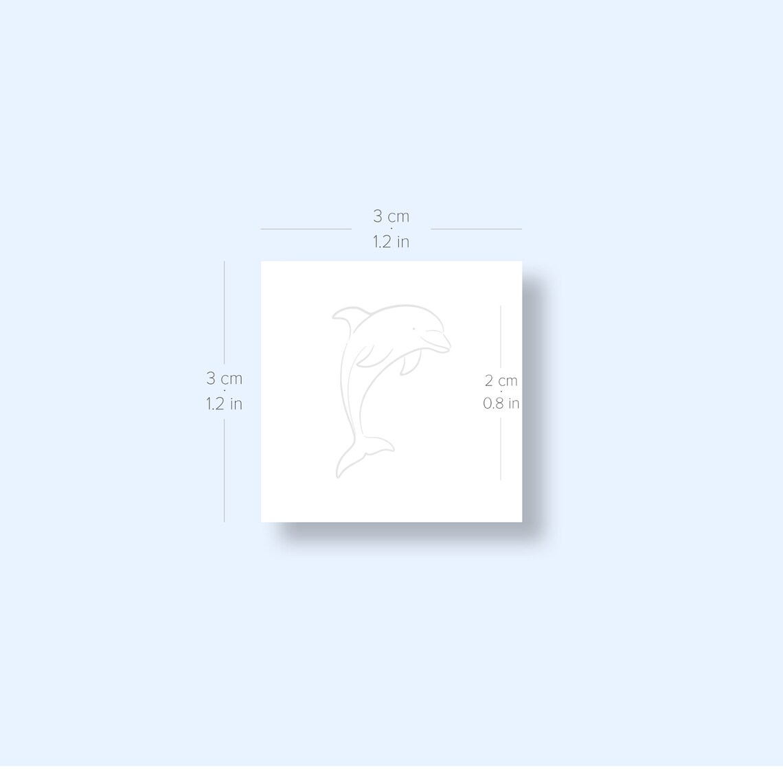 Fine Line Dolphin Semi-permanent Tattoo (set of 2) - Etsy