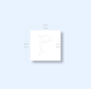 Fine Line Dolphin Semi-permanent Tattoo (set of 2) - Etsy