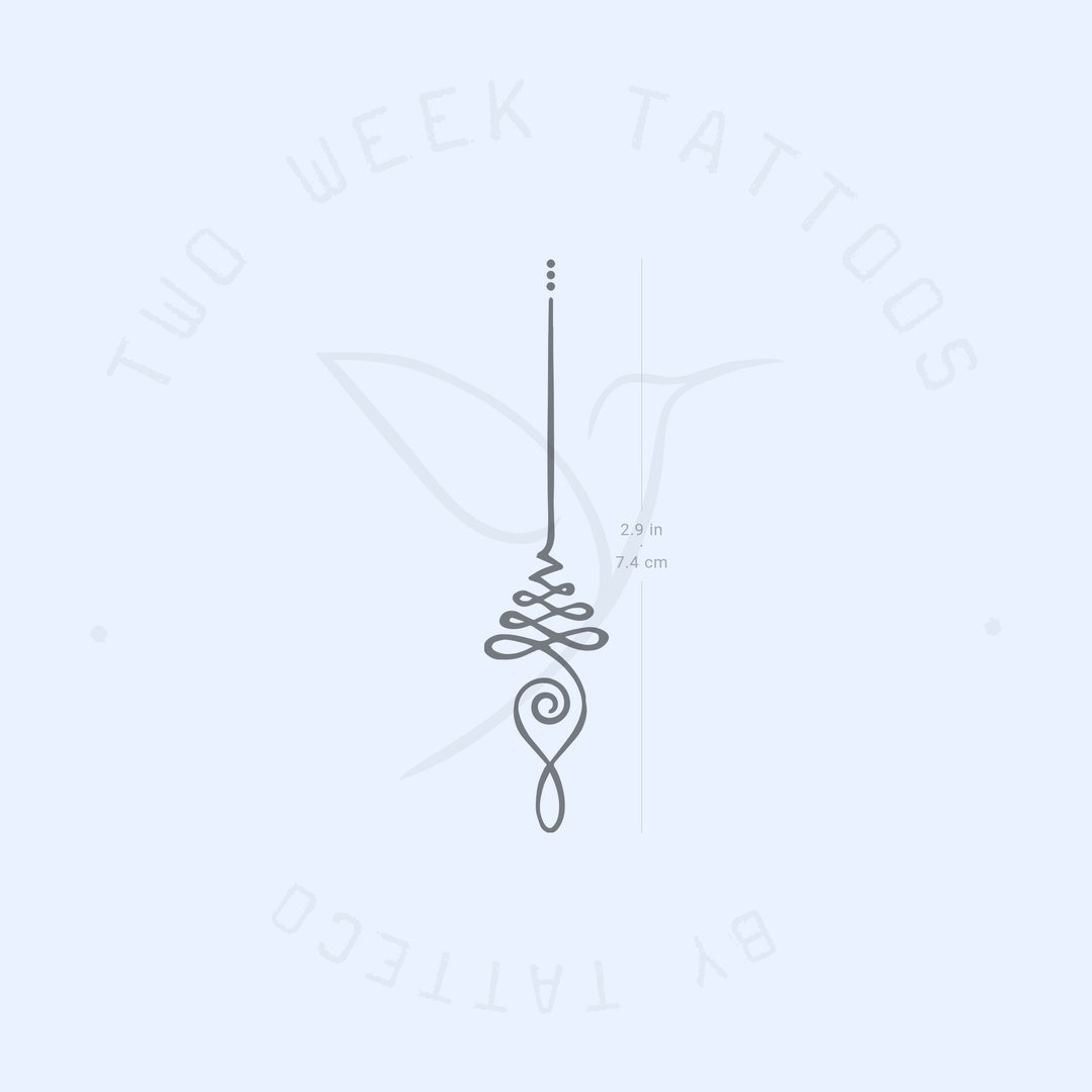 Unalome Semi-permanent Tattoo (set of 2) - Etsy