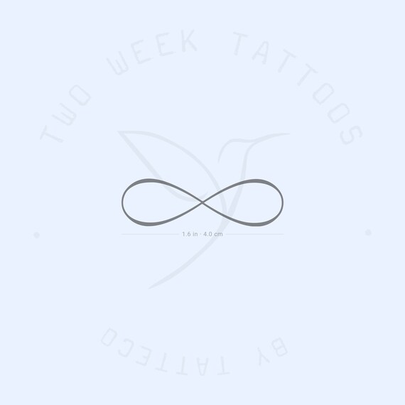 Infinity Symbol Semi-permanent 2-week Tattoo set of 2 - Etsy