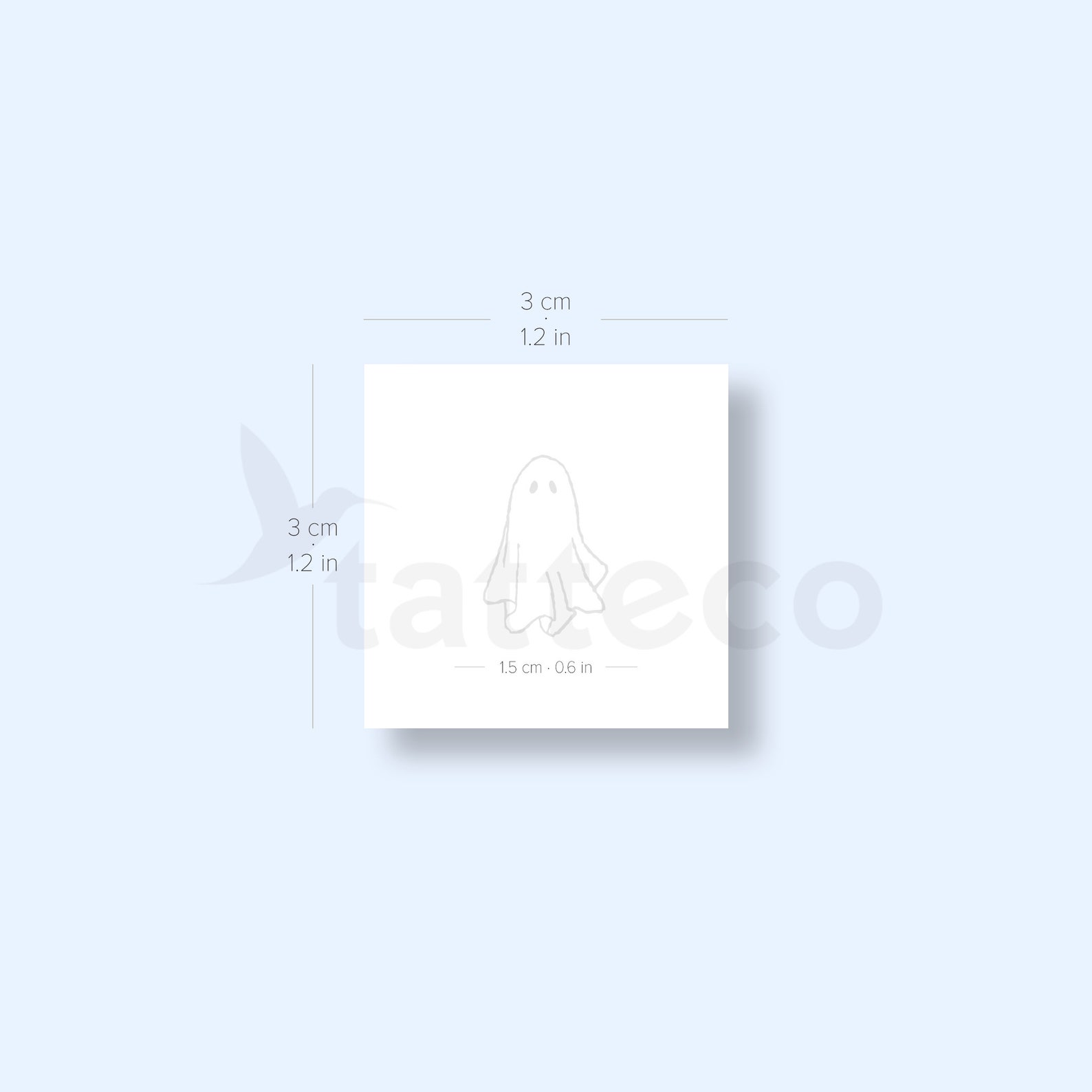 Small Ghost Semi-permanent 2-week Tattoo set of 2 - Etsy