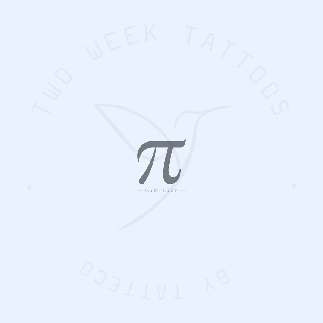 Pi Number Semi-permanent Tattoo (set of 2) - Etsy