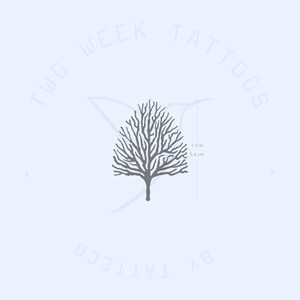 Leafless Tree Semi-permanent Tattoo (set of 2) - Etsy