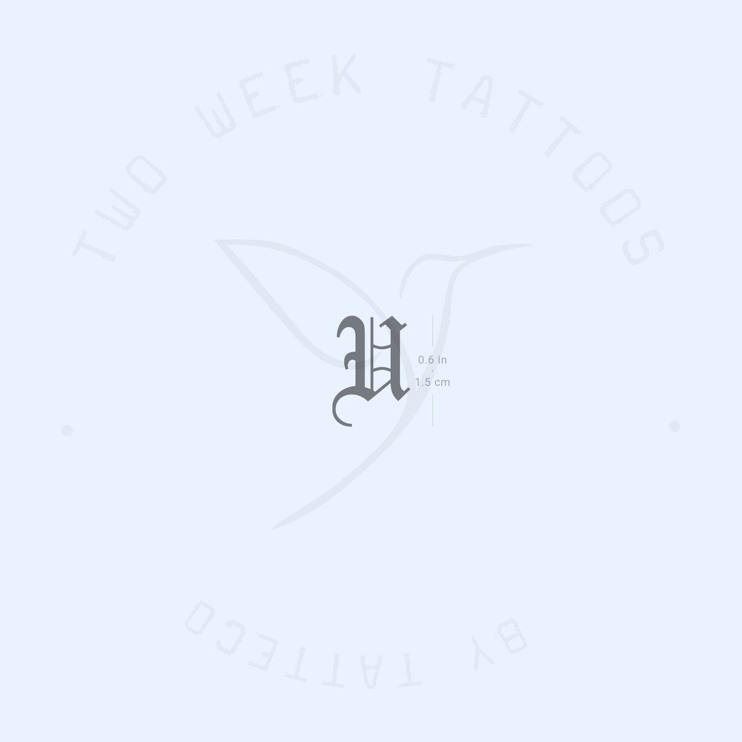 Gothic U Semi-permanent Tattoo set of 2 - Etsy