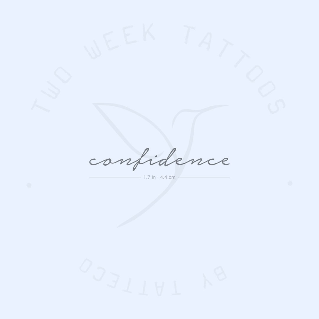 Confidence Semi-permanent Tattoo (set of 2) - Etsy
