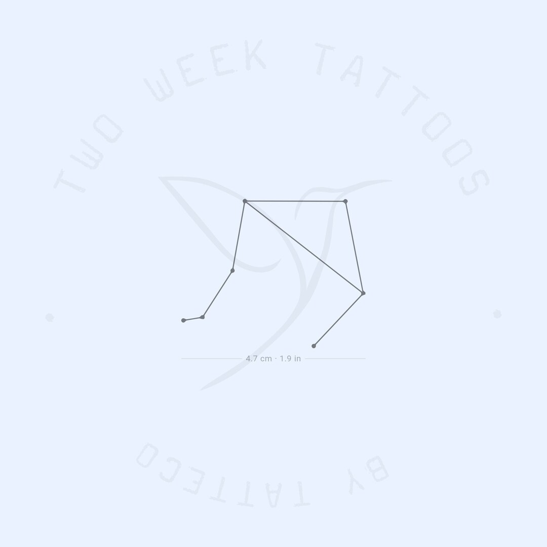 Fine Line Libra Constellation Semi-permanent Tattoo set of 2 - Etsy