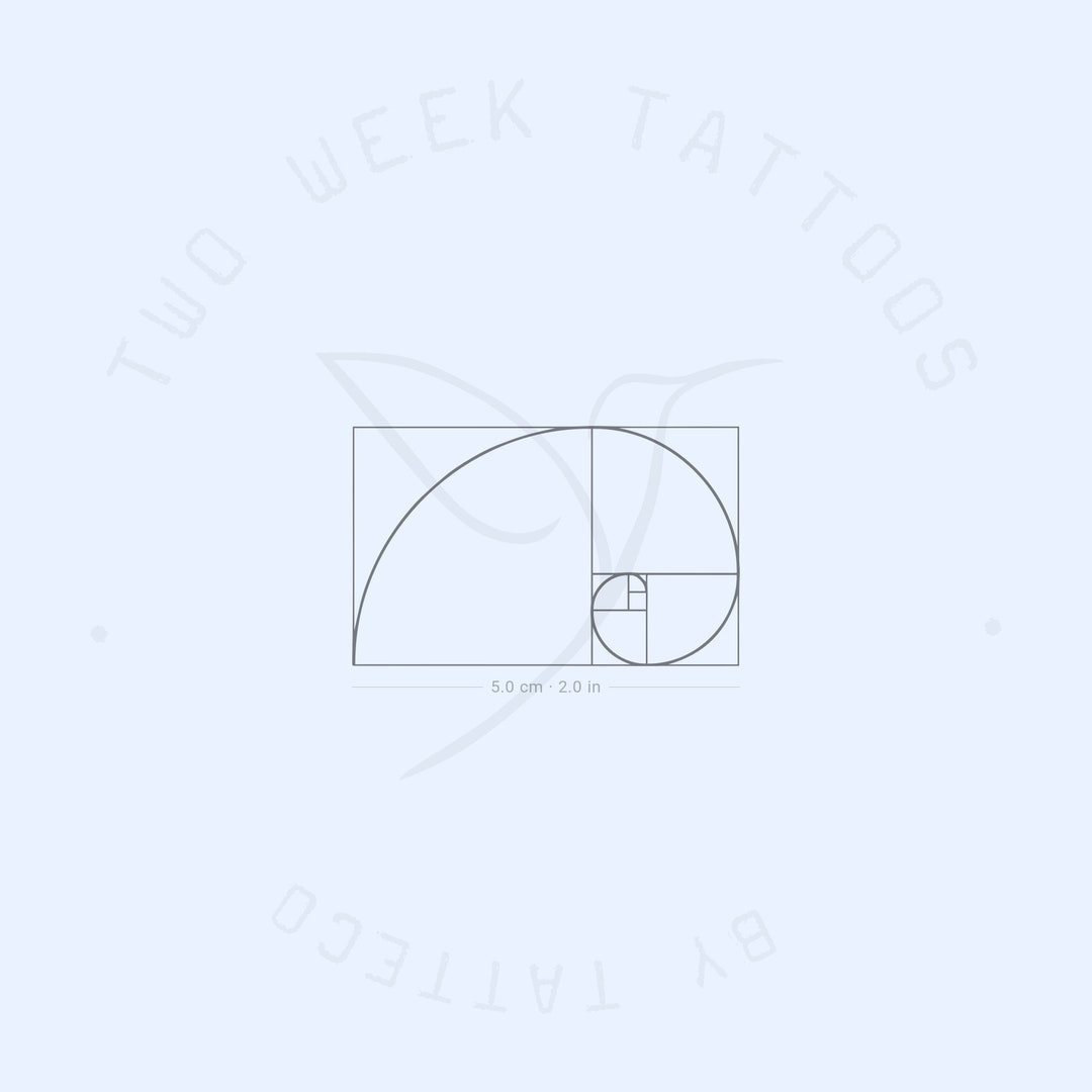 Fine Line Golden Ratio Semi-permanent 2-week Tattoo (set of 2) - Etsy