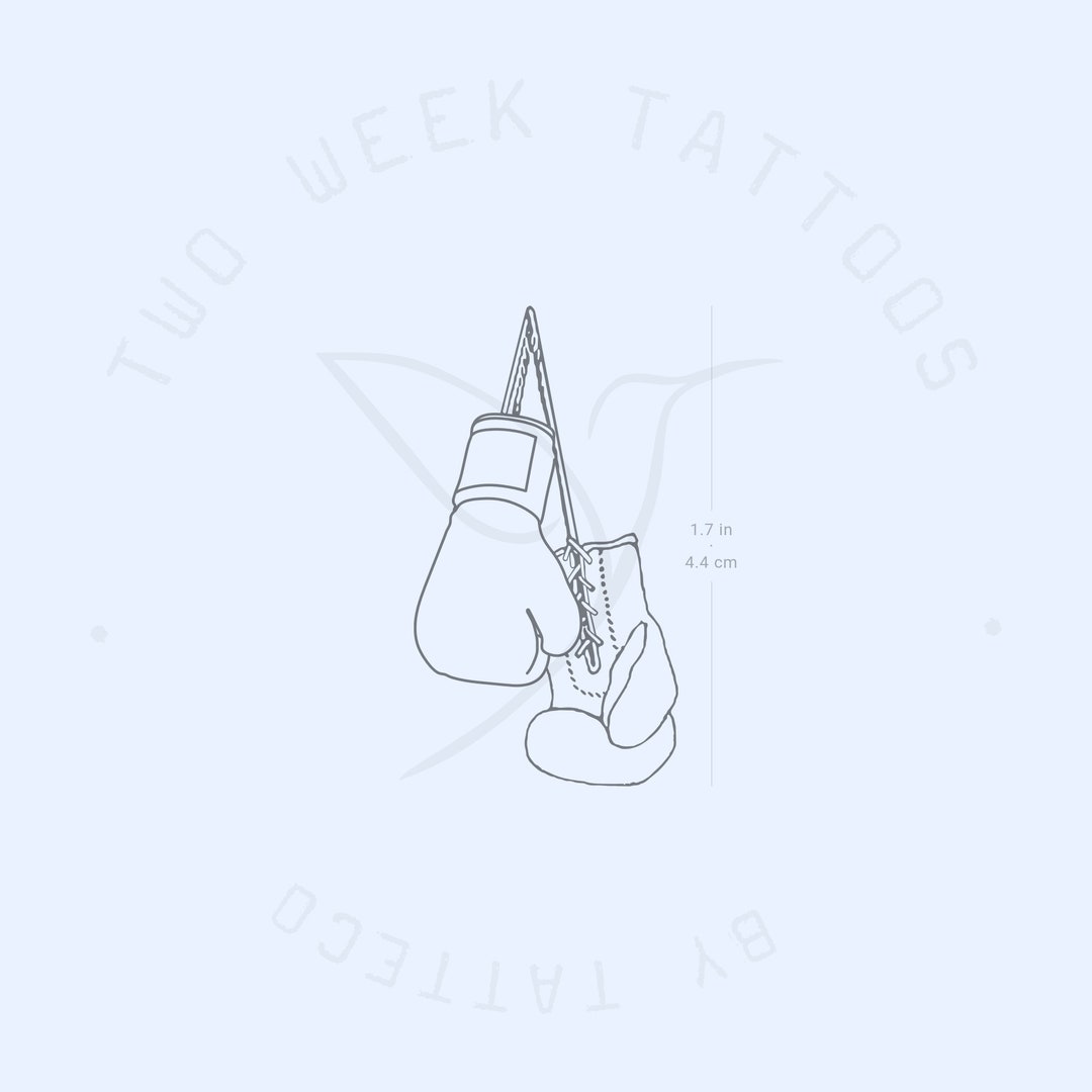 Boxing Gloves Semi-permanent Tattoo set of 2 - Etsy