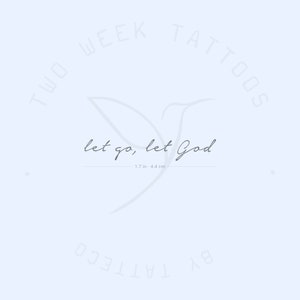 Let Go, Let God Semi-permanent Tattoo (set of 2) - Etsy
