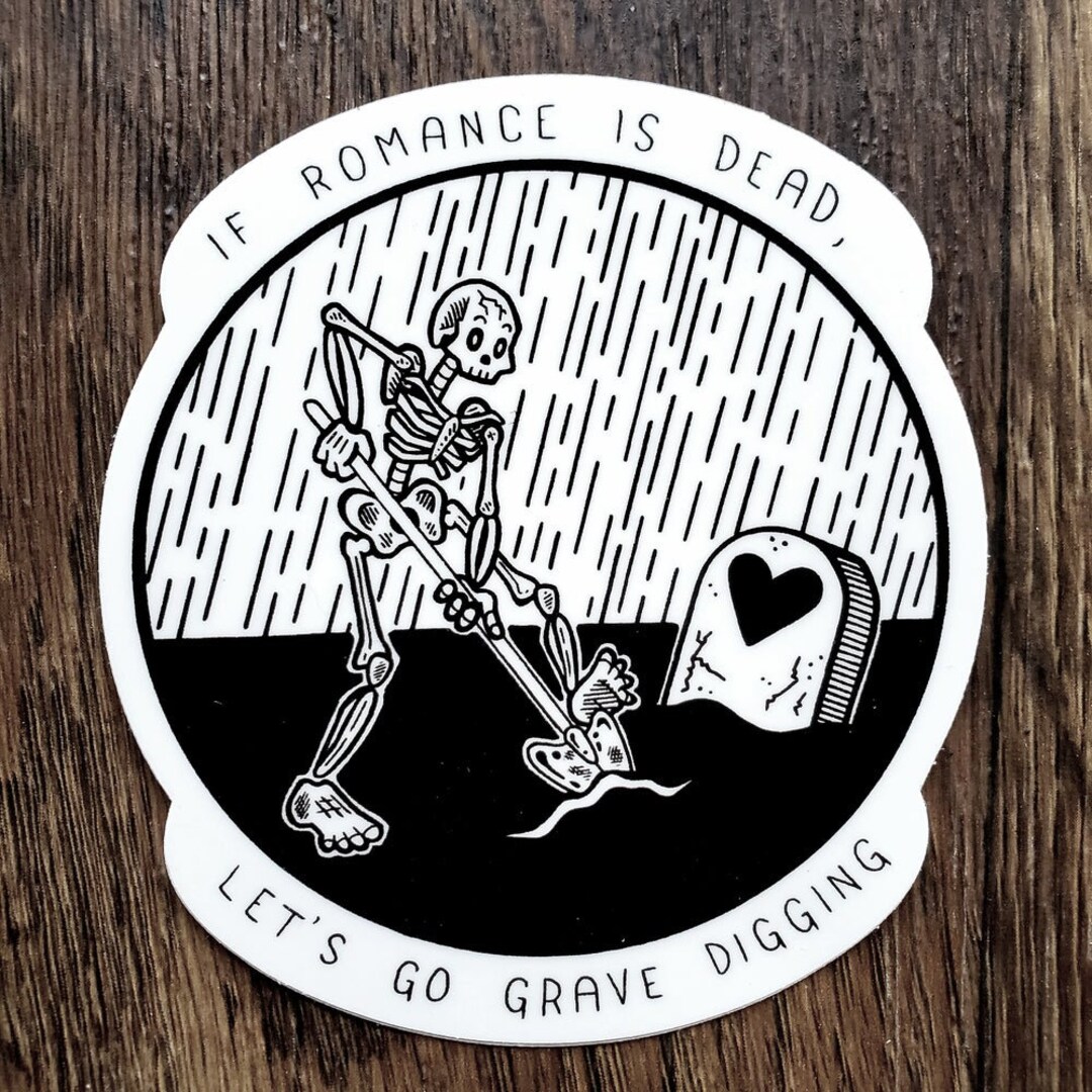 Grave Digging Sticker - Etsy