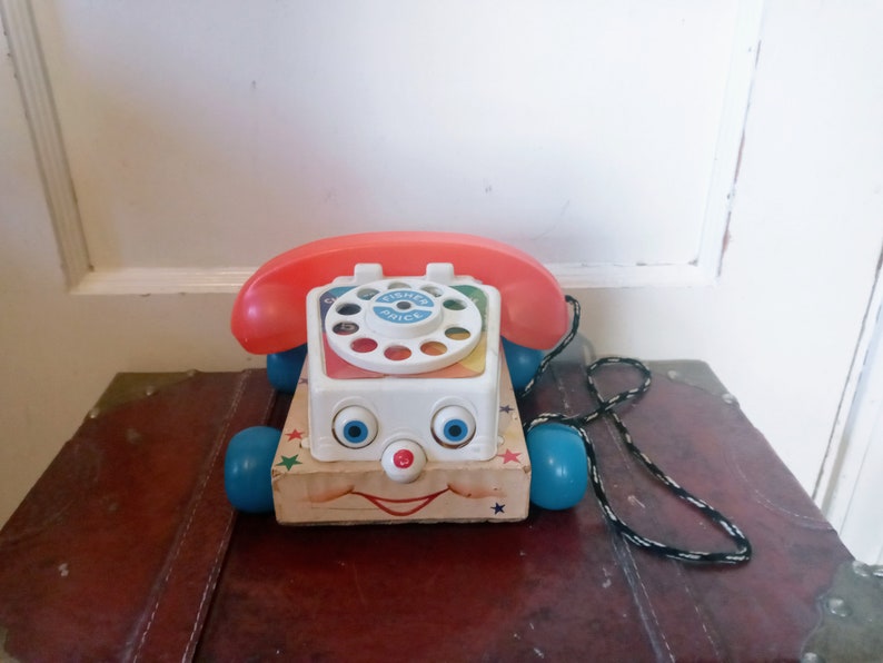 Vintage Mid Century 1961 Fisher Price Chatter Telephone Retro Toy 747 ...