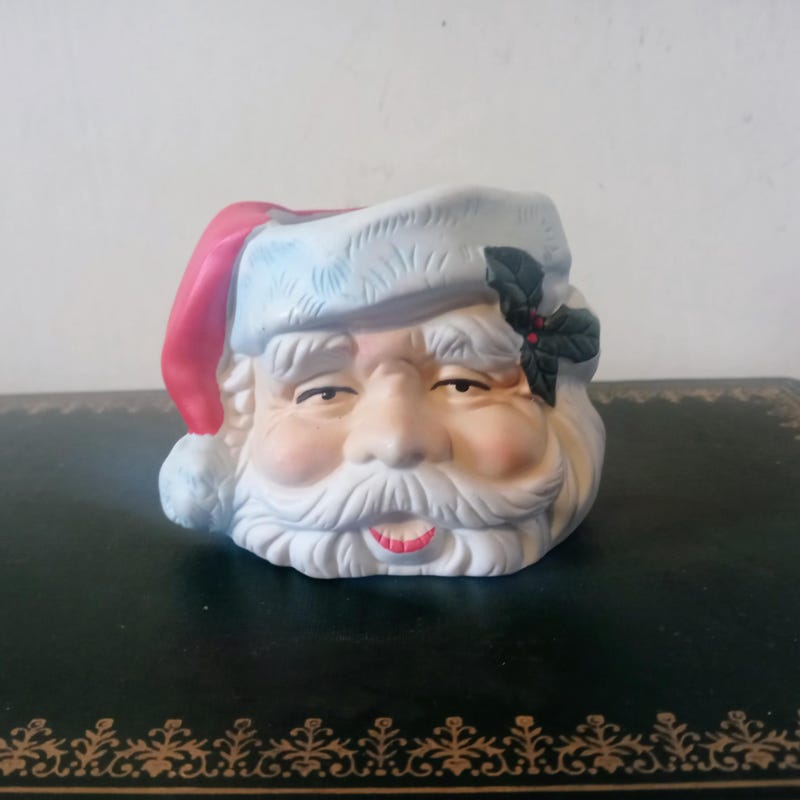Ceramic Santa Head Cup - Etsy