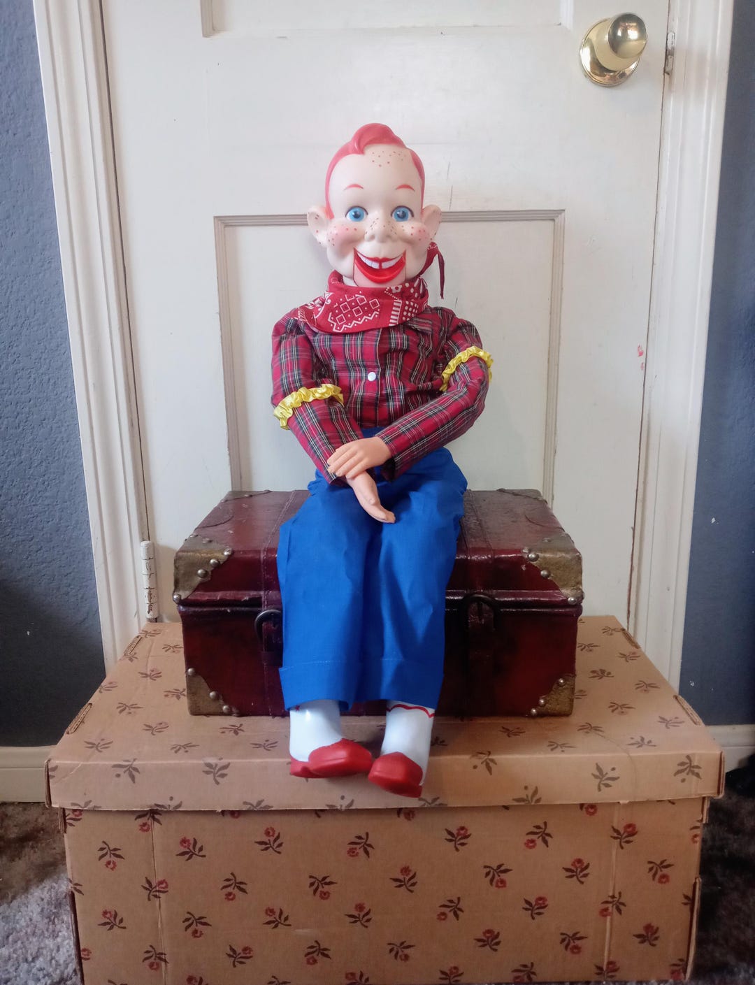 Vintage 1972 Howdy Doody Show Ventriloquist Doll Dummy Pull String ...