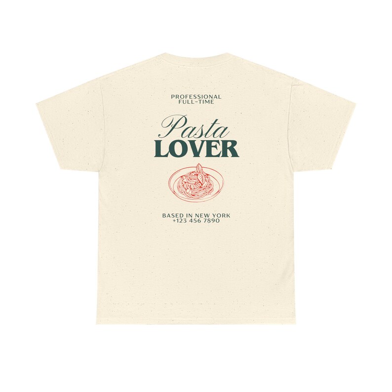Professional Pasta Lover T-shirt – Funny Foodie Cotton Graphic Tee - Etsy