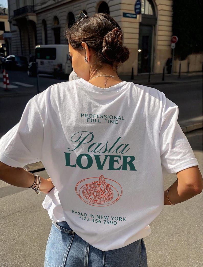 Professional Pasta Lover T-shirt – Funny Foodie Cotton Graphic Tee - Etsy
