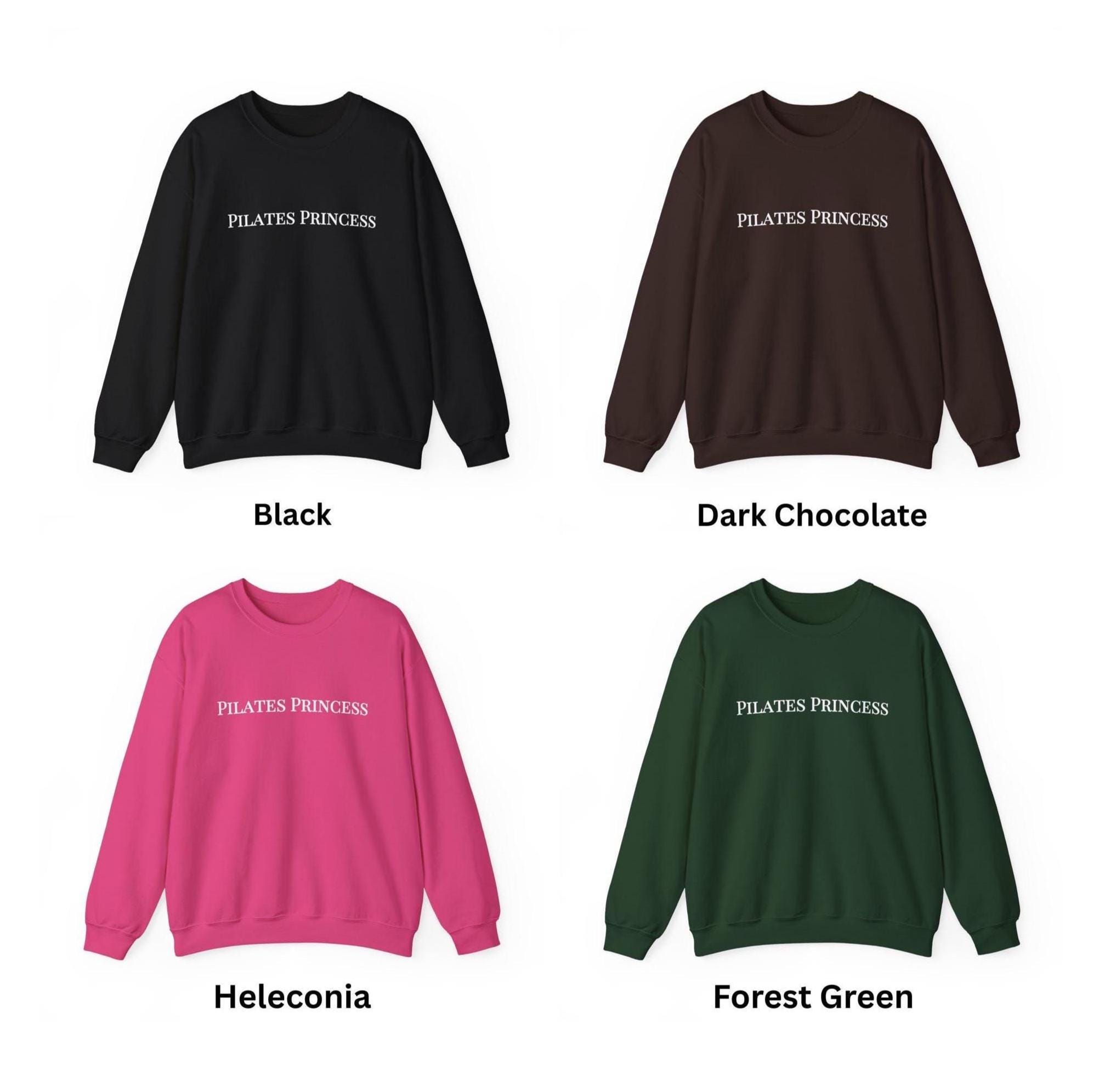 Pilates Princess Sweatshirt - Cute Pilates Crewneck, Funny Workout ...