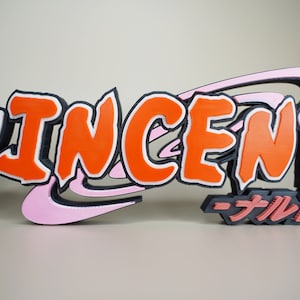 Custom Anime Style 3D Printed Name Plate: Personalized Desk Sign - Etsy