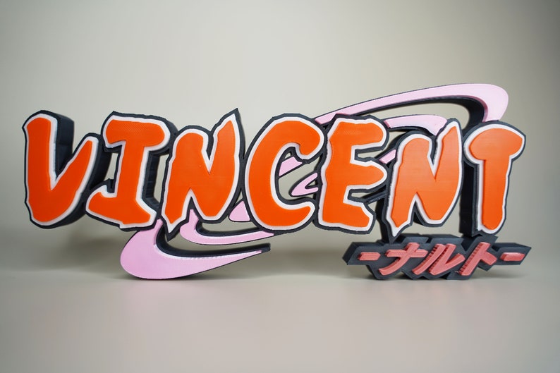 Custom Anime Style 3D Printed Name Plate: Personalized Desk Sign - Etsy ...