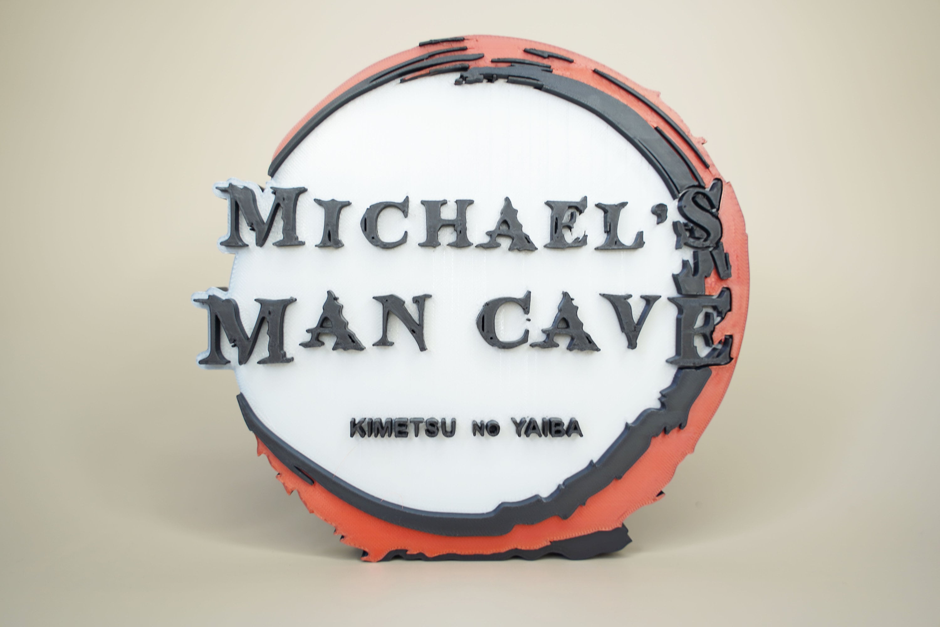 Custom Demon Slayer Style Logo, Personalised Name Plate, Desk Sign ...