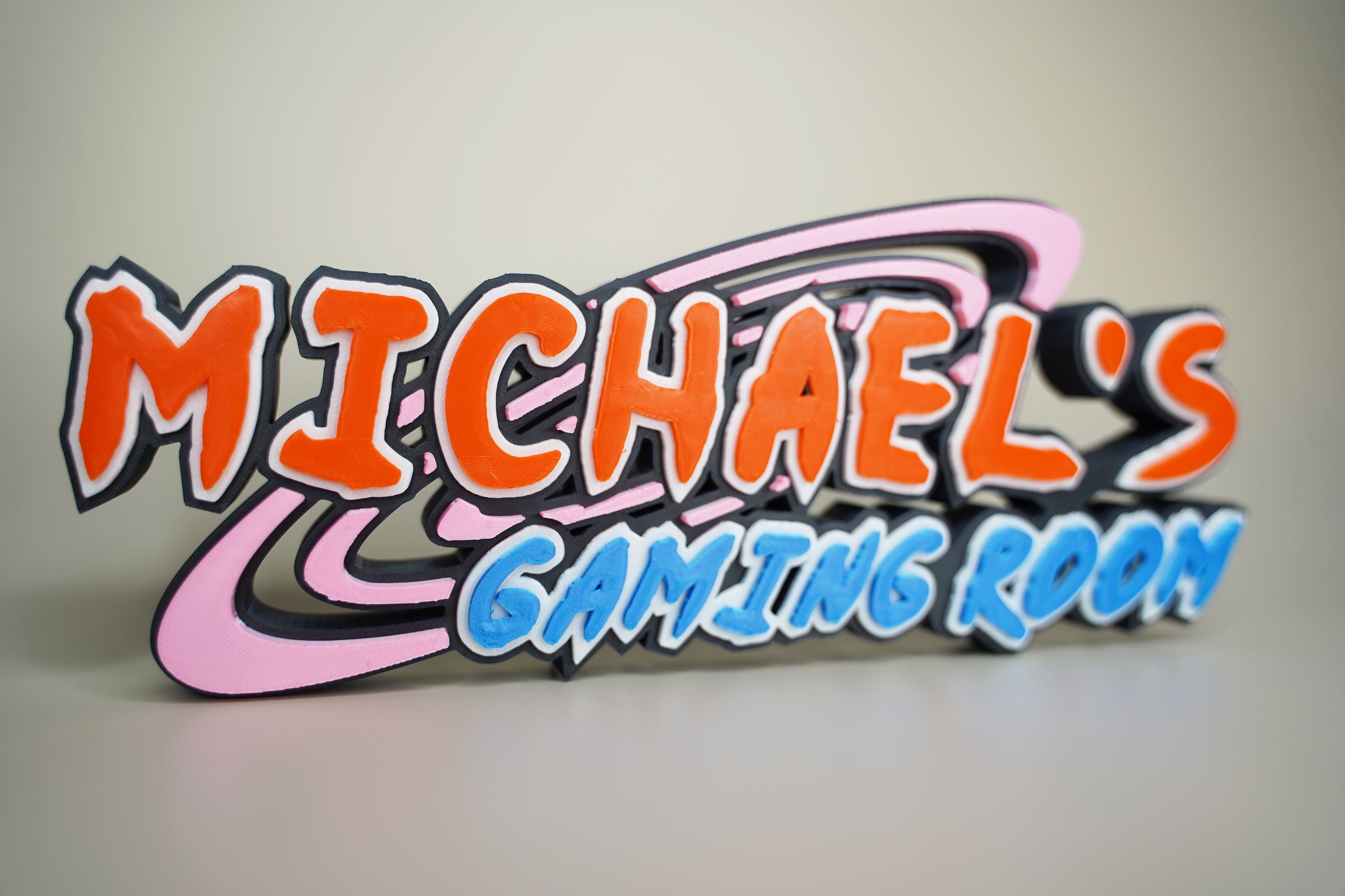 Custom Anime Style Logo, Personalised Name Plate, Desk Sign, Gift for ...