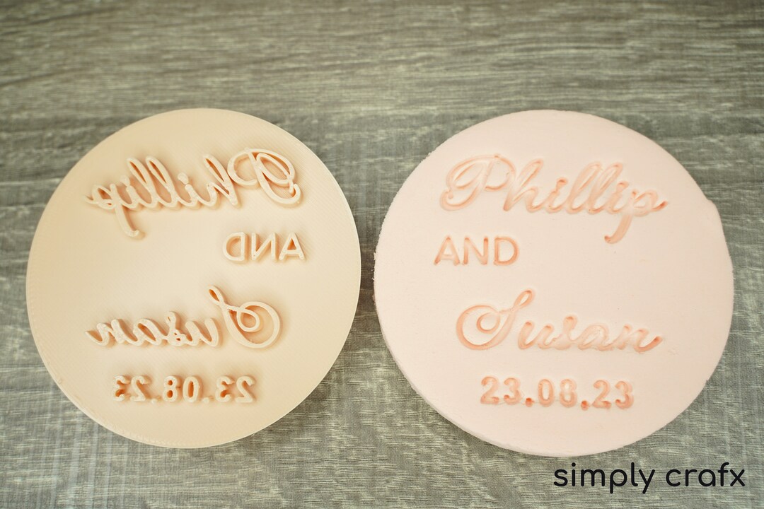 Custom Names & Date Wedding Cookie Cutter: Fondant Stamp - Etsy