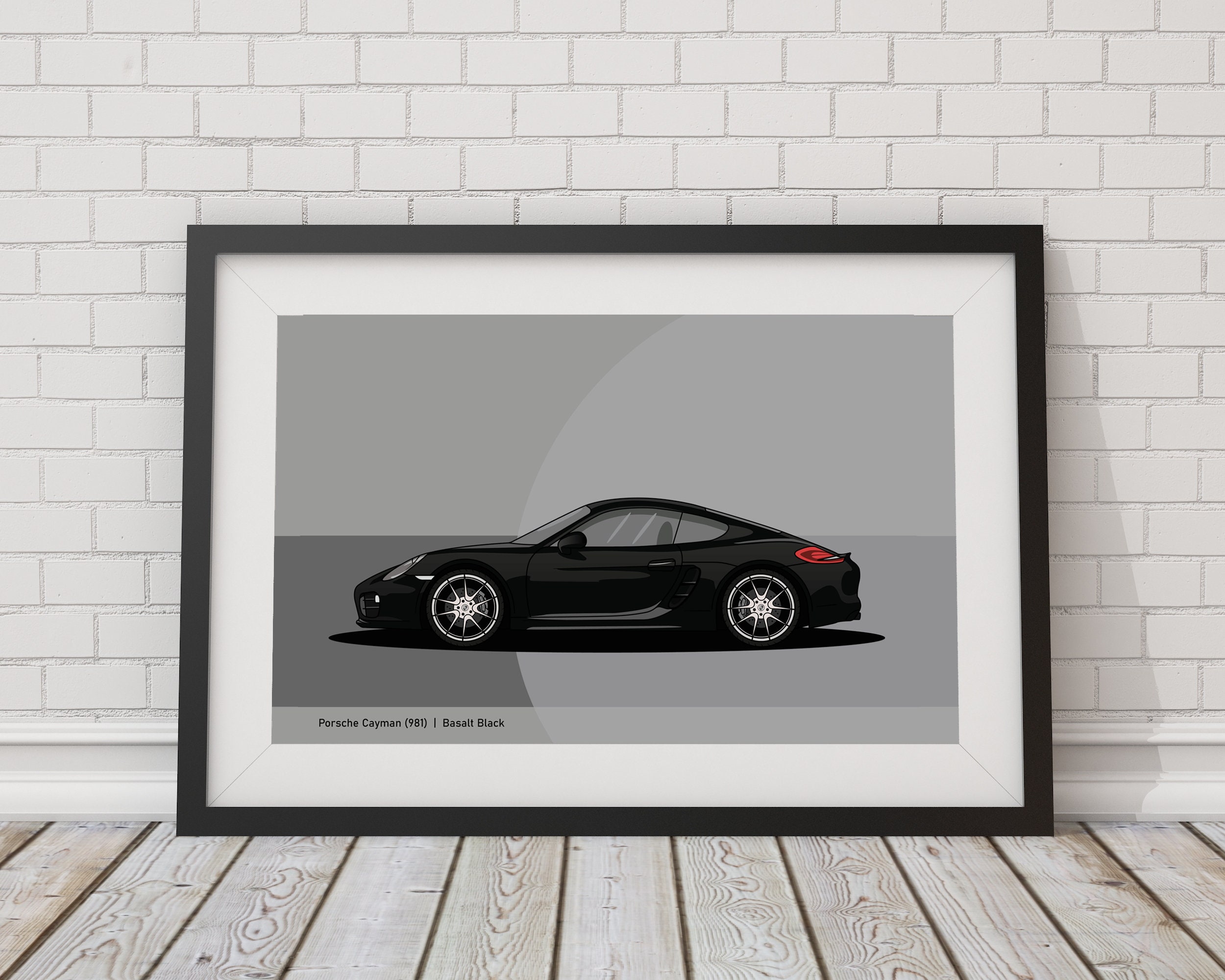 Porsche Cayman S Poster (981) - Hand-illustrated Sports Car Poster - A3 ...