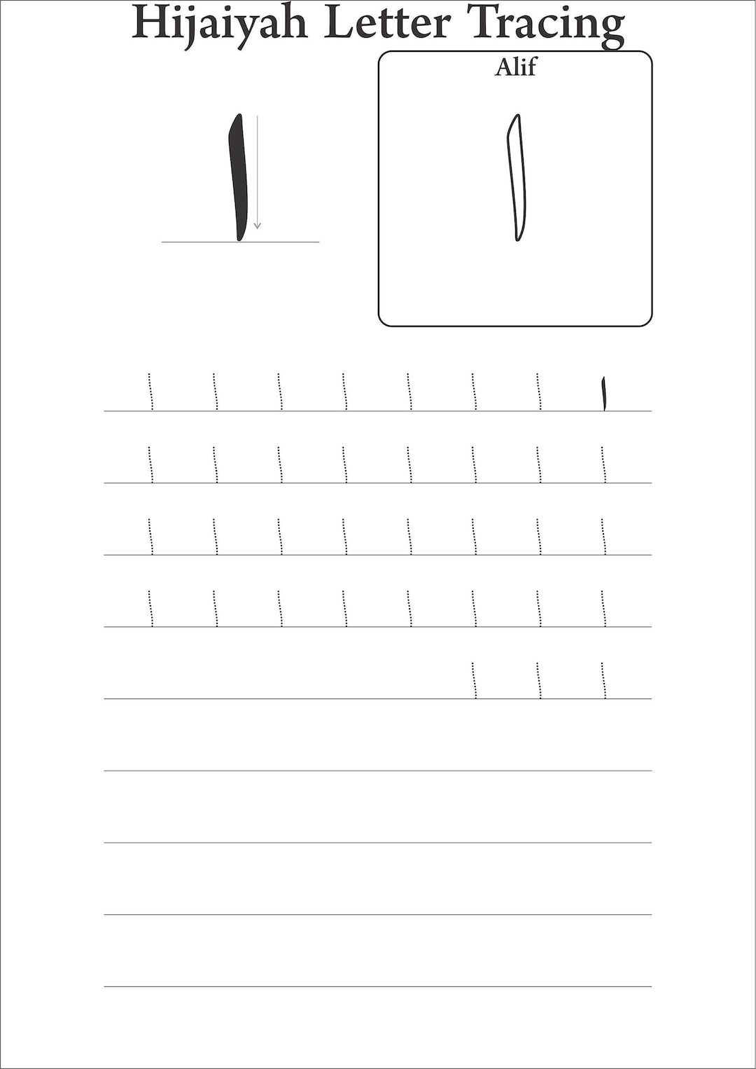 28 Printable Hijaiyah Letter Tracing Worksheets - Etsy Canada