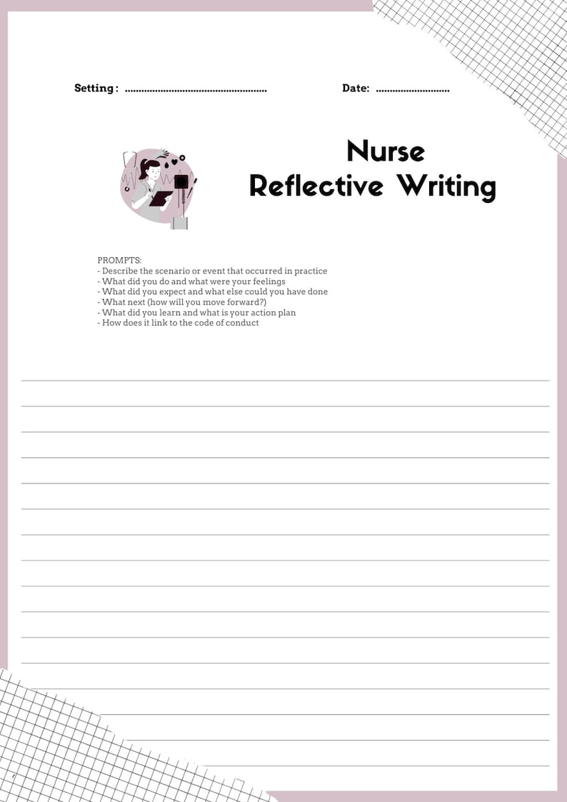 Nurse Reflection TEMPLATE | for Student & Qualified Nurses | Clinical ...