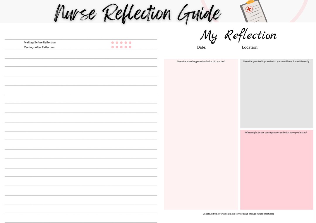 REFLECTION TEMPLATE for Student & Qualified Nurses - Revalidation GUIDE ...